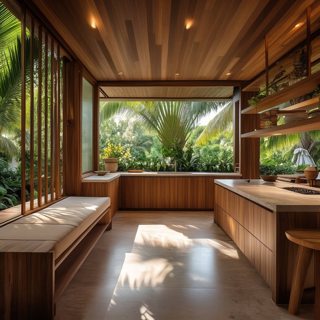 Open Kitchen Ideas for Your Tropical Villa in Bali - Bali Agung Furniture